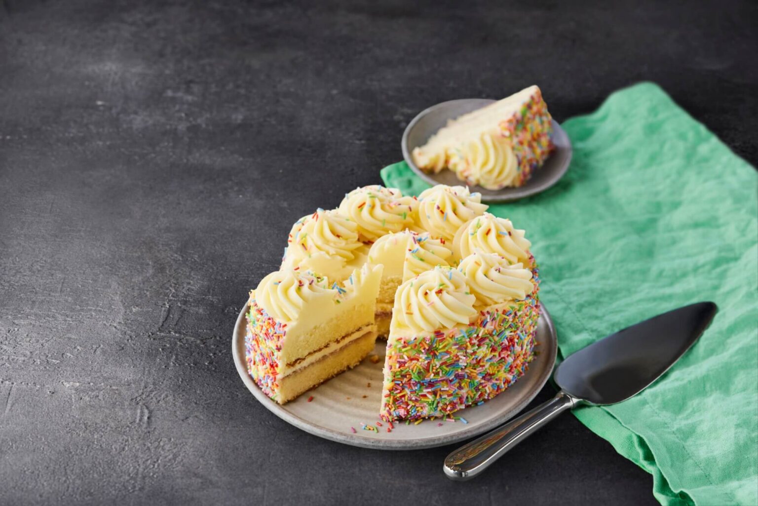 Rainbow Sprinkle Celebration Cake - Cooplands Bakery
